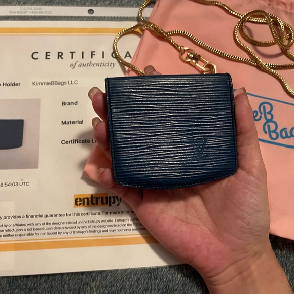 Louis Vuitton | Bags | Authentic Louis Vuitton Epi Blue Coin Purse ...